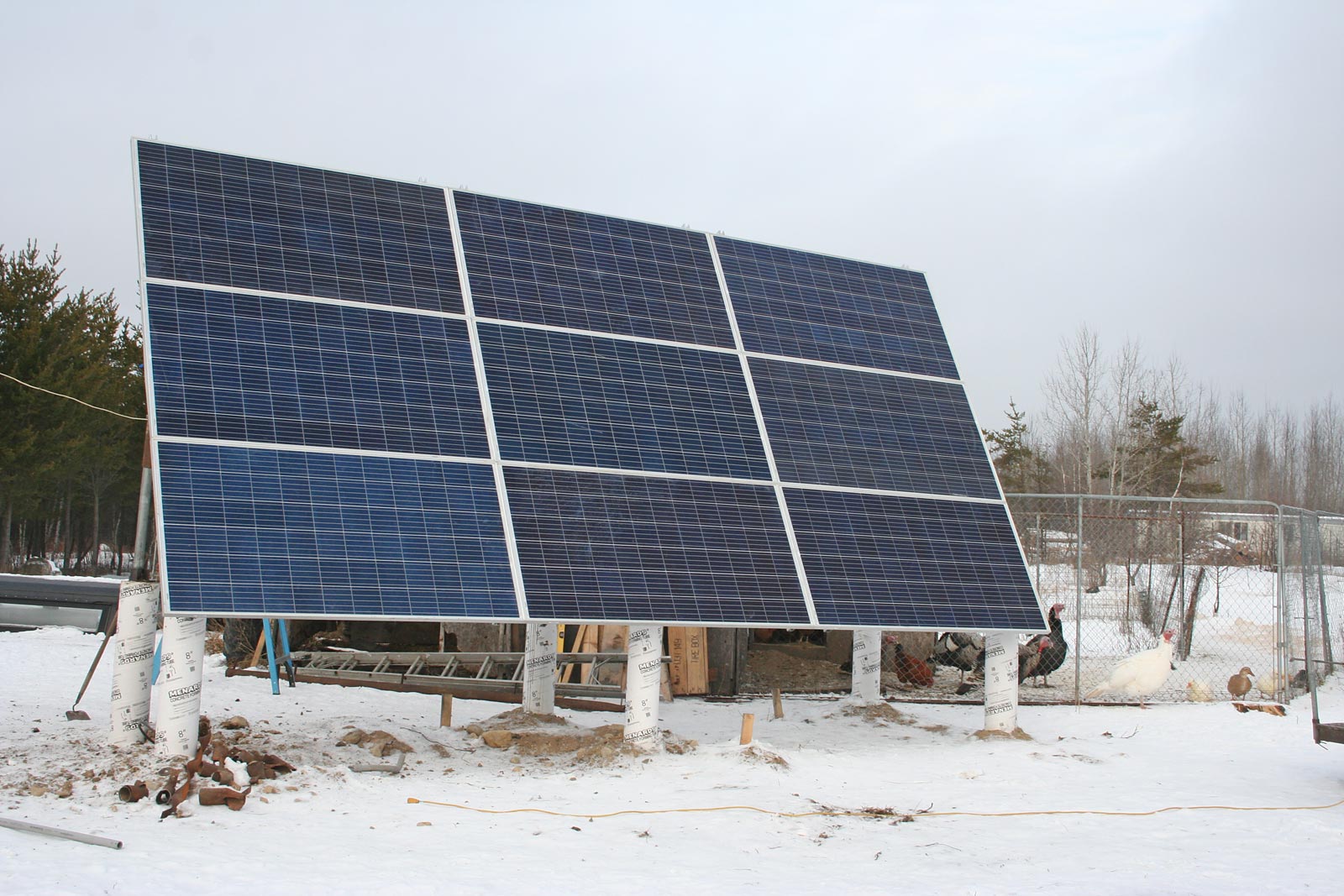 The last three new solar panels are up