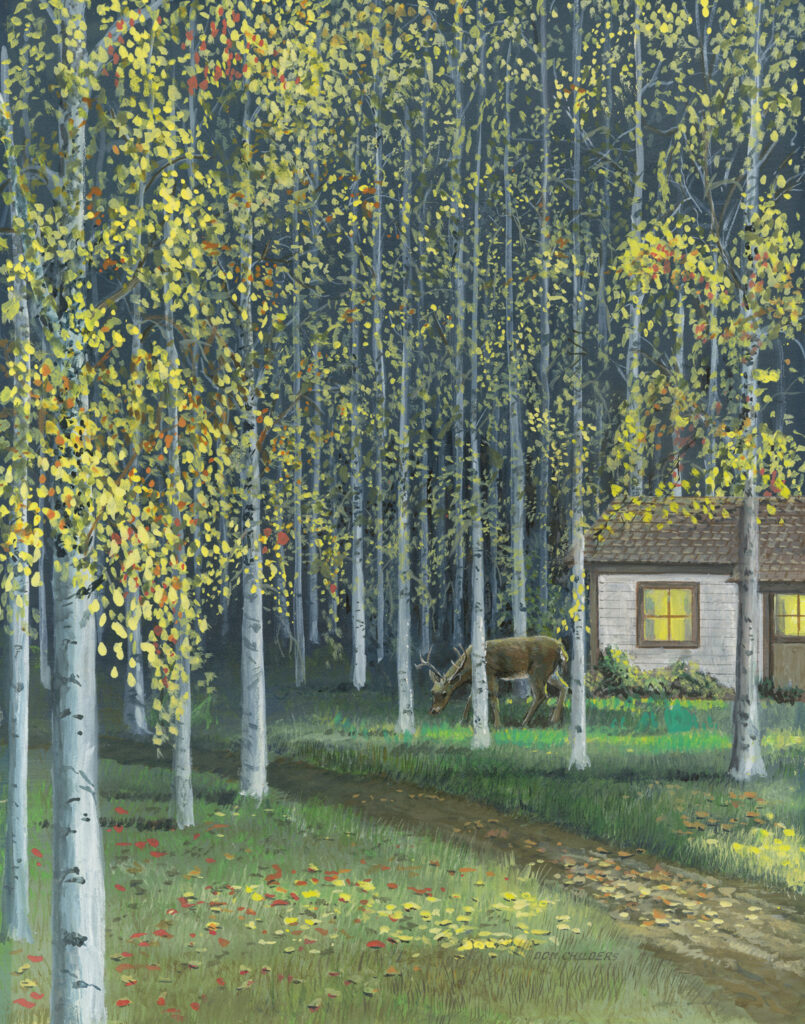 Art Print: Birch Forest Cottage – 11×14 in | Backwoods Home Magazine