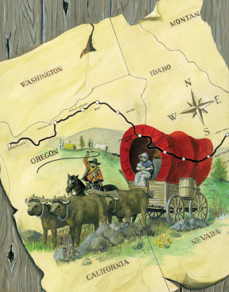 Art Print: Oregon Trail Map – 11×14 in | Backwoods Home Magazine
